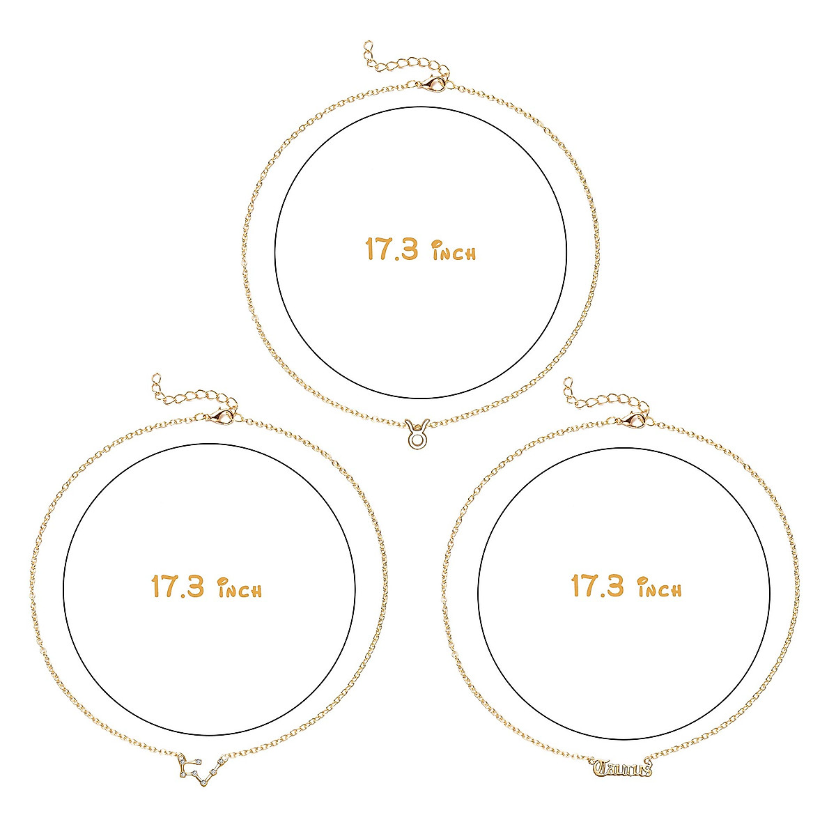 PANTIDE 3Pcs Taurus Zodiac Layer Necklaces for Women Retro 14K Gold Plated 12 Constellation Pendant Letter Necklaces Exquisite Letter Horoscope Old English Zodiac Sign Necklace Jewelry Birthday Gift