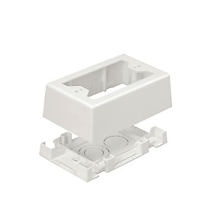 Panduit JBX3510EI-A 1-Gang Outlet Box, Electric Ivory, 2-Piece