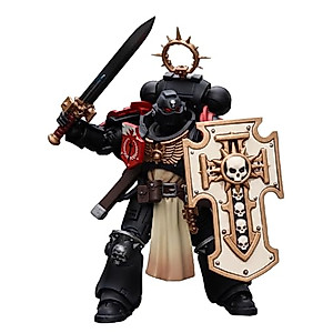 HiPlay JoyToy Warhammer 40K Collectible Figure: Primaris Space Marines Black Templars Bladeguard Veteran 1:18 Scale Action Figures JT2801 (Black Templars JT2801)