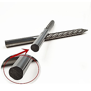 1/4 Inch 6mm High Carbide Steel Burr Drill Bit Tire Reamer Carbide Cutters Rotary File Reamer Wire Cutter Tire Repair Tool Automobile Car Tool