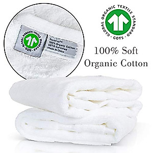 Monogrammed Hand Towels for Bathroom - Luxury Hotel Quality Personalized Initial Decorative Embroidered Bath Towel for Powder Room, Spa - GOTS Organic Certified - Set of 2 Navy Letter H