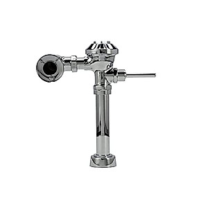 Zurn Z6000-YB-YC Aquaflush Exposed Manual Diaphragm Flush Valve with 3.5 GPF, Sweat Solder Kit, Cast Wall Flange in Chrome