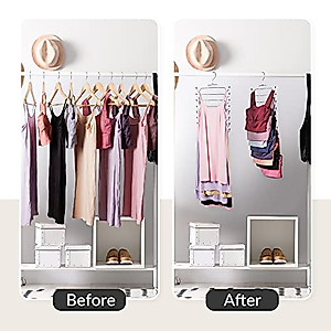 ZEDODIER Tank Top Hanger, Space Saving Bra Hamgers, Non-Slip Hanging Sport Bras Holder, Closet Organizers and Storage for Camisoles Tank Tops Bras Ties Swimsuits Strappy Dress, Silver