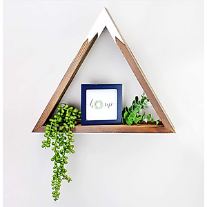 AuldHome Design Rustic Boho Mountain Shelves (Nesting Set of 3); Mountain-Shaped Wooden Floating Decorative Shelves