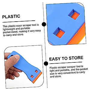 PRETYZOOM 3pcs Paint Plastic Scraper Decals Razor Blue Paint Decals Razor Stickers Plastic