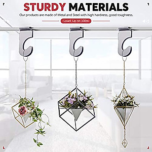 Hilitchi 30Pcs Heavy Duty Ceiling Hook Clips and Metal T-Bar Track Clip Suspended Ceiling Hooks Grid Clips for Home Hanging Plants Decorations and Classrooms & Offices, Holds up to 10 lbs