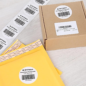 OFFNOVA 2.25" x 2.25" Thermal Direct Labels, Roll of 1500 Stickers Labels for Barcode, Address, with Perforation, Compatible with Rollo, Permanent Adhesive, White