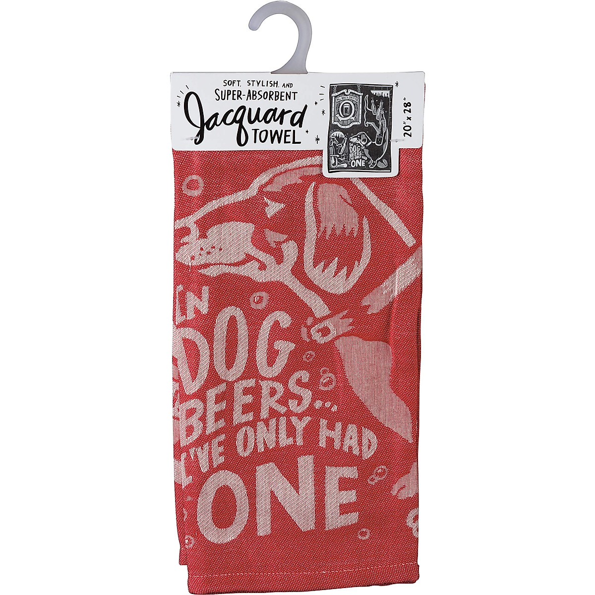 Primitives by Kathy Jacquard Dish Towel - in Dog Beers I've Only Had One