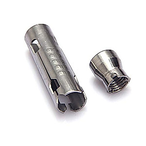 L-A M6 304 Stainless Steel Expansion Tube Anchor Expansion Pipe Internal Expansion Bolt M6 for Solid Wall and Drywall Anchor(5 Pcs), silver