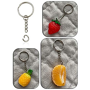 Key Ring with Chain and Open Jump Rings 1 inch, 50 Pack