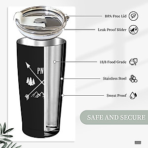 Yipaidel 20oz Insulated Tumbler with Lid - Vacuum Sealed Travel Mug for Hot & Cold Drinks, Leak Proof Water Bottle for Commute, Gym - Inspirational Gift for Women, Mom, Sister, Best Friend