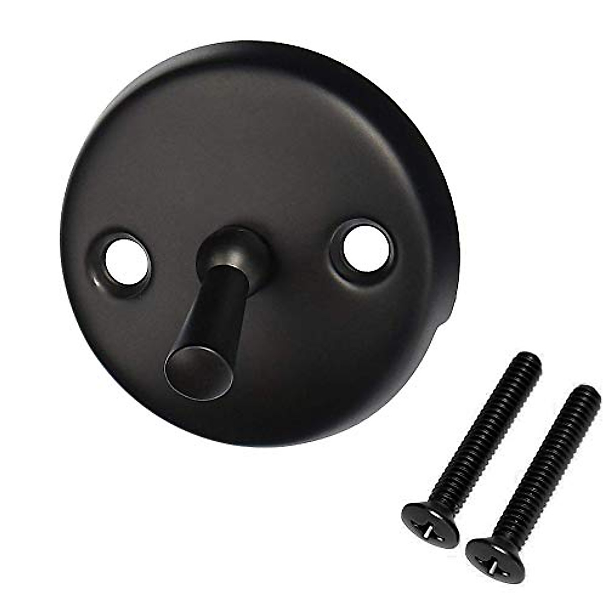 Westbrass D92-62 3-1/8" Trip Lever Bathtub and Shower Drain Kit with 2-Hole Overflow Faceplate, 1-Pack, Matte Black
