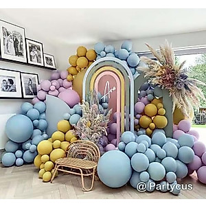 Pastel Baby Blue Balloons - Double Stuffed Light Blue Balloon Garland Arch Kit Different Sizes for Baby Shower Gender Reveal Birthday Party Decoration