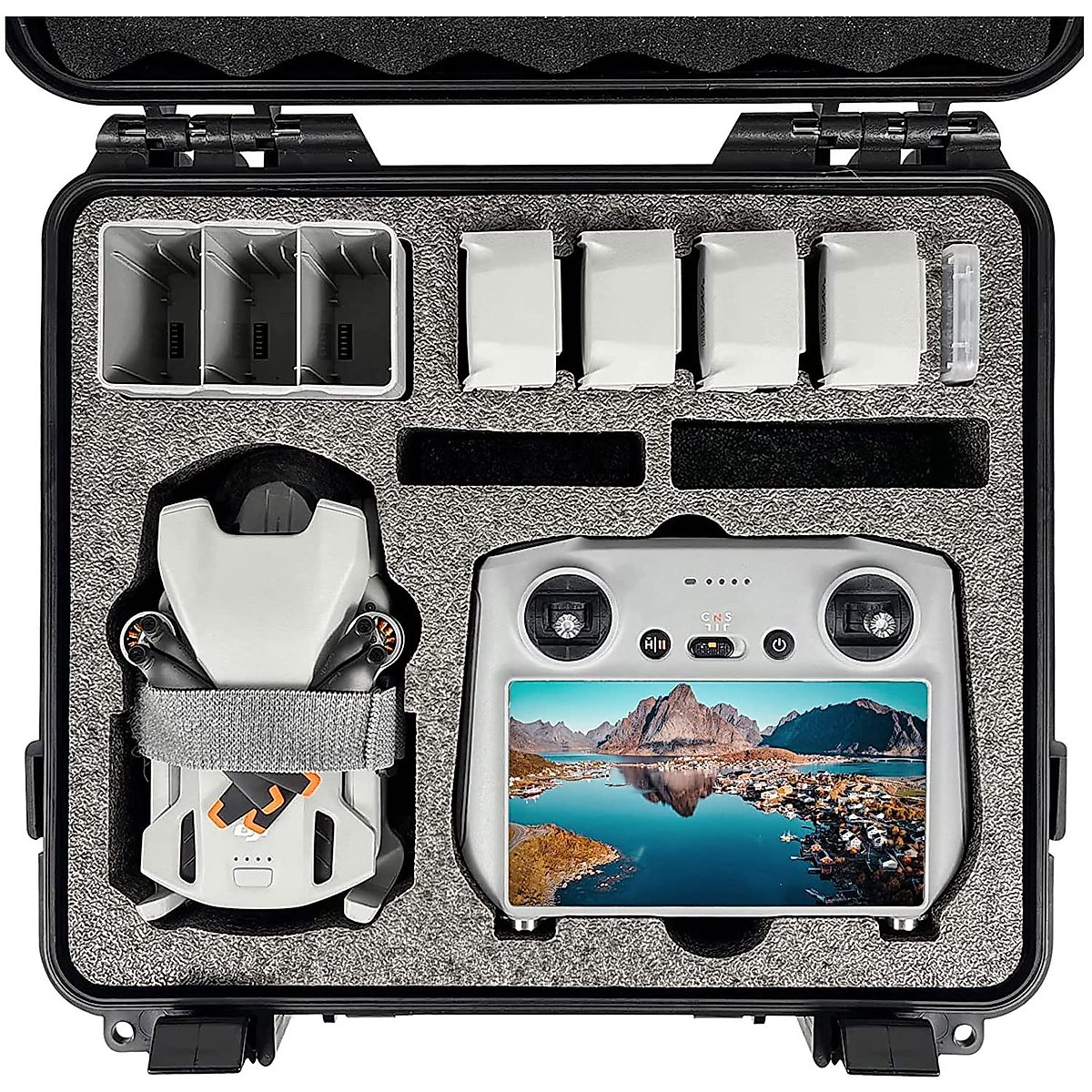 FPVtosky Hard Case for DJI Mini 3/Mini 3 pro,Waterproof Carrying Case for DJI Mini 3 Series with DJI RC Controller,DJI Mini 3/DJI Mini 3 Pro Accessories, (Does not support DJI Mini 4 Pro)