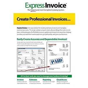 Express Invoice Professional Invoicing Software (PC/Mac)
