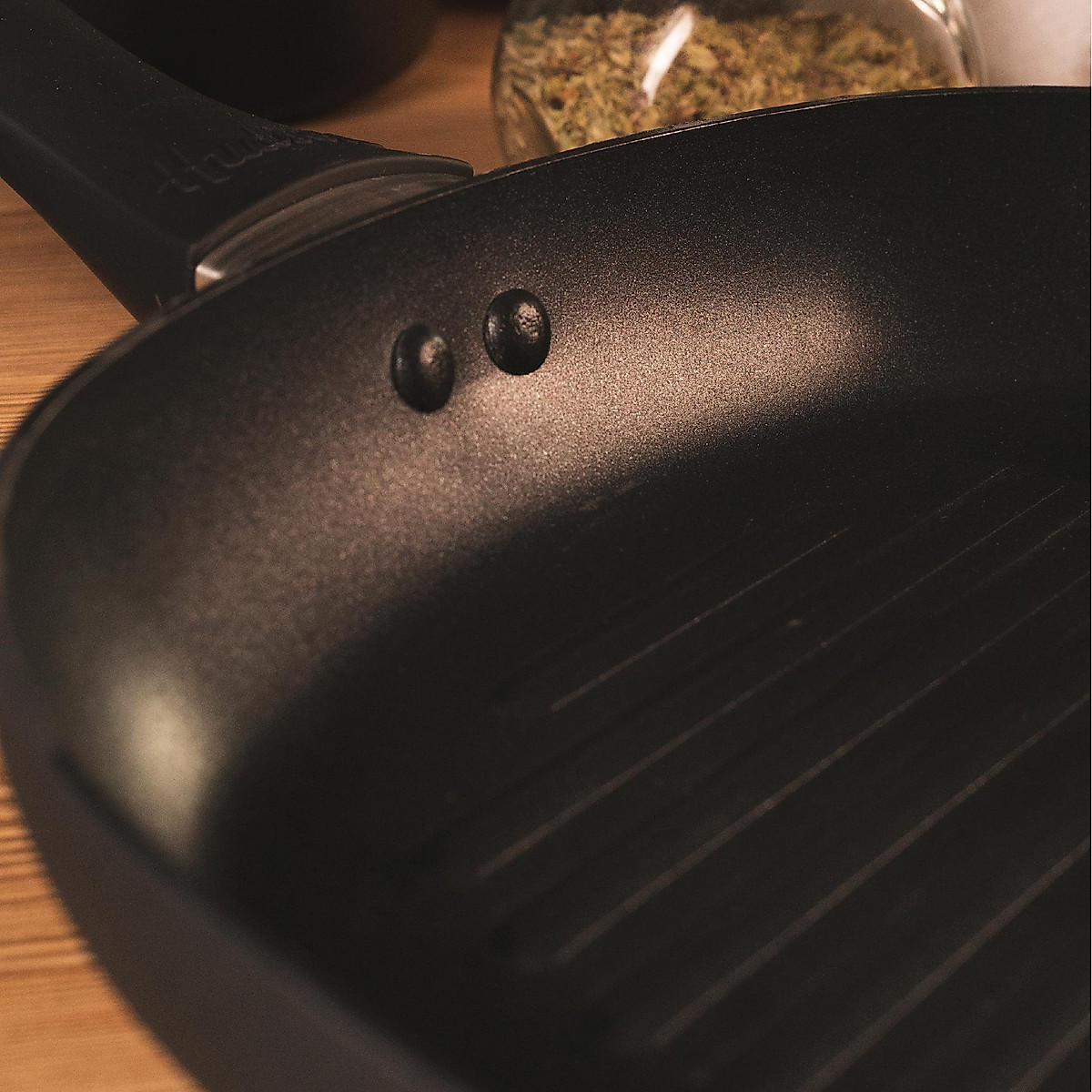 HUDSON Grill pan Aluminium with black non-Stick 10 in, Dishwasher Safe