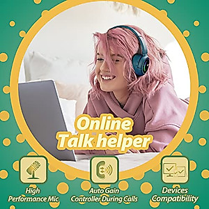 iClever Magic Switch Headphones for Kids Teens Bluetooth, Premium Sound, 45Hour Playtime, Safe Volume Mode, Built-in Mic Light Up Kids Bluetooth Headphones for Tablets, Smartphones (Vintage Green)