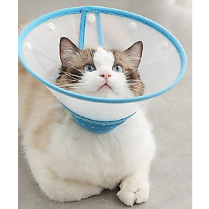 BabyHomder Pet Recovery Collar with Soft-Edge for Small Medium Sized Dogs and Cats for Postoperative Protection & Prevent Pets from Biting Wounds(Blue)