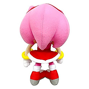 GE Animation GE-52635 Sonic The Hedgehog 9" Amy Rose in Red Dress Stuffed Plush