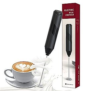 MAEXUS Milk Frother Handheld, Electric Milk Frother for Coffee, Coffee Frother Electric Whisk Drink Mixer for Lattes Milk Coffee Cappuccino Frappe, Cold Foam Milk Frother Battery Operated