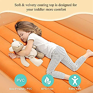 KIDZLIKE Valentines Day Gifts for Kids,Kids Inflatable Travel Bed Portable Air Mattress for Toddlers, Blow up Mattress with Sides