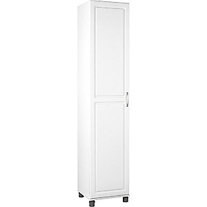 SystemBuild Kendall 36" Utility Storage Cabinet - White & Kendall 16" Utility Storage Cabinet - White