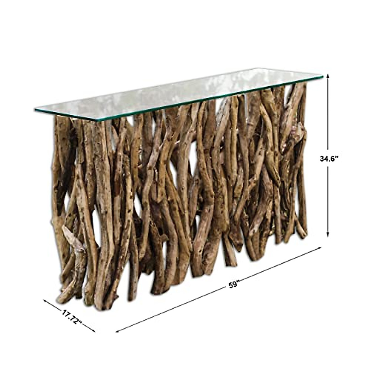 Spectacular Driftwood Console Table