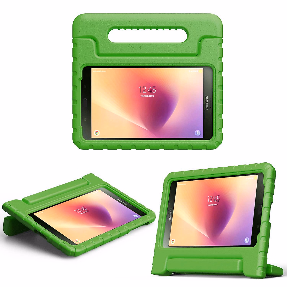Viahoo Case for Samsung Galaxy Tab A 8.0 Tablet 2017 Release Models SM-T380/SM-T385 Kid-Proof & Shockproof Sturdy Foam Cover Lightweight Durable Case, Green