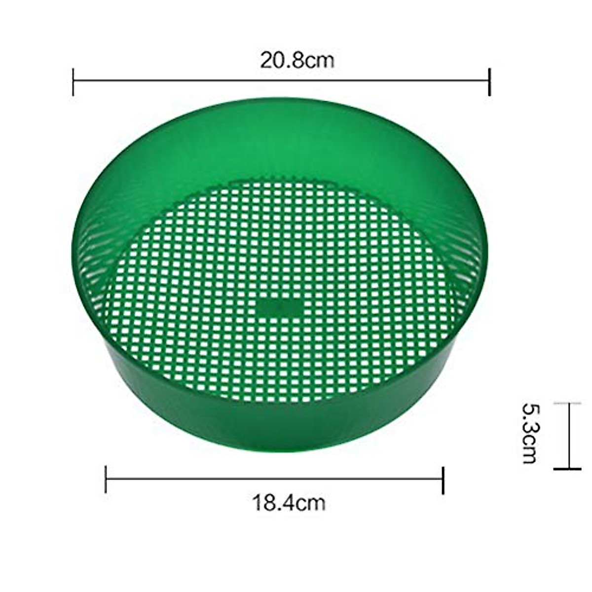 DOITOOL- 2PCS Mesh Plastic Garden Sieve Gardening Seedling Tool Riddle for Compost Soil Stone (Green, with Color Deviation)