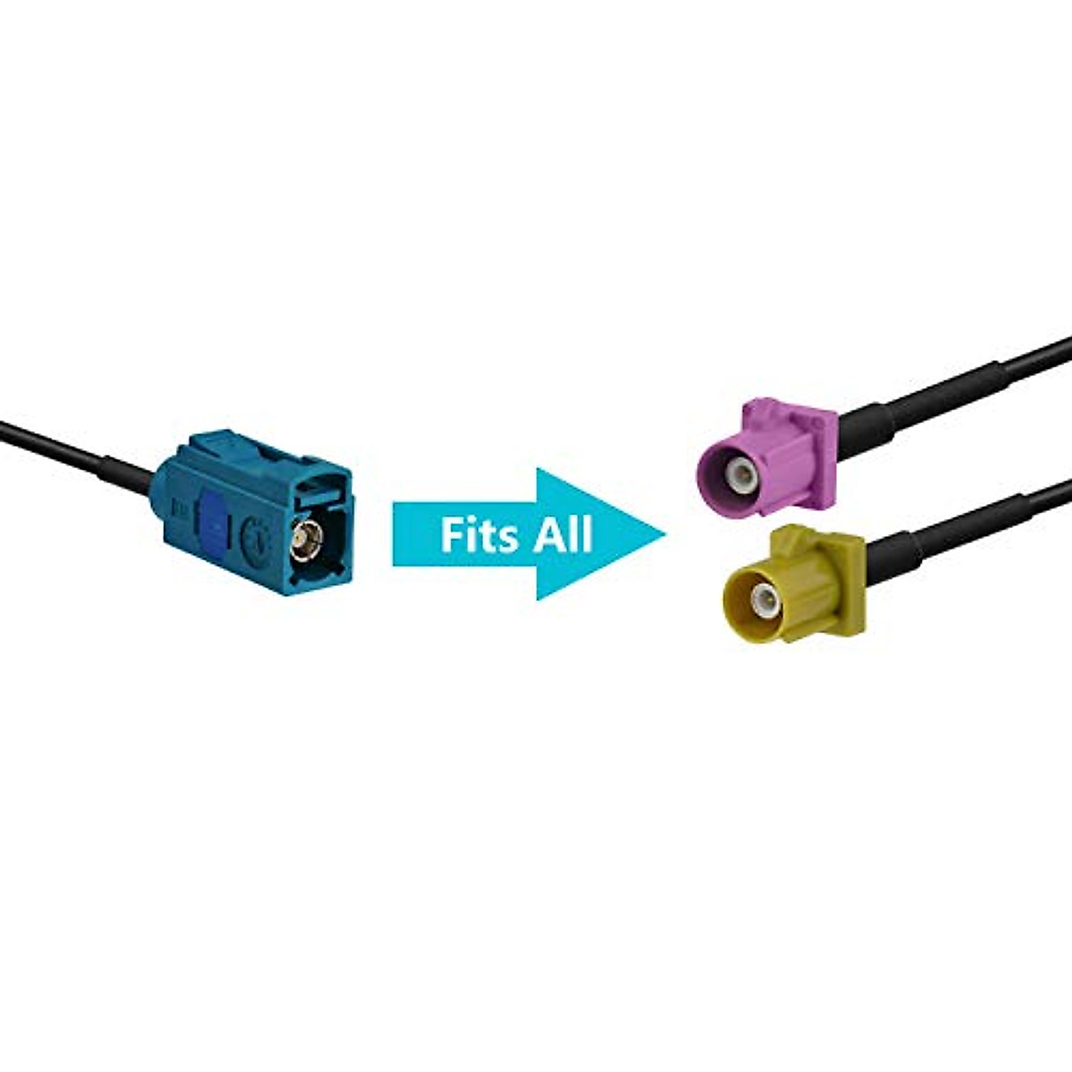 Bingfu Vehicle Car Satellite Radio Antenna Adapter Cable,15cm 6 inch Fakra Z Female to SMB Jack Coaxial Pigtail Cable Compatible with Car Truck SUV Sirius XM Satellite Radio Stereo Receiver Tuner