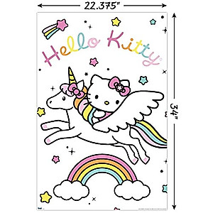 Trends International Hello Kitty - Unicorn Wall Poster, 22.375" x 34", Unframed Version