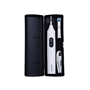 Jordan* ® | Clean Smile Electric Toothbrush for Adults | Rechargeable Toothbrush Electric with Quick Charge, Long-Lasting Battery, Pressure Sensor, 2 Speed Modes | Includes Travel Case | Black Color