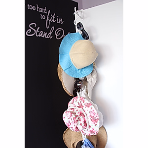 MiniOwls Multipurpose Storage Teddy 8 ft Chain -White Toy Organizer + 20 Clips for Plush Toys Art & Accessories Like Caps Hats Bags (White, Large)