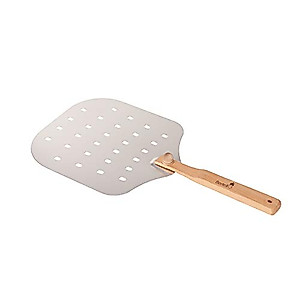 Bertello Outdoor Pizza Oven Black + Pizza Peel Combo. Outdoor Wood Fired Pizza Oven and Portable Pizza Oven