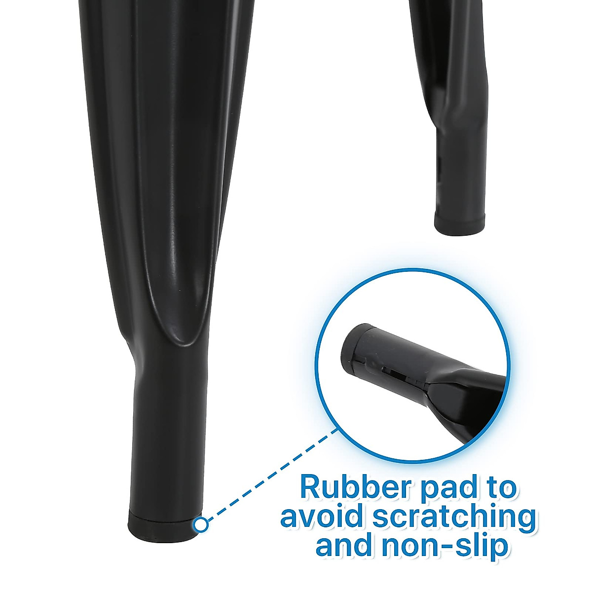 Metal Chair Metal Dining Chiar Set of 2, Outdoor 18 Inch Seat Height Restaurant Kitchen Chairs Stackable Chairs Bistro Patio Chair Tolix Chair Bar Chairs for Indoor Outdoor, Black