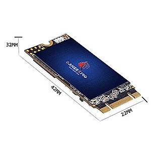 GAMERKING M.2 2242 SSD 256GB 3D NAND TLC SATA III 6 Gb/s, Internal Solid State Drive - Compatible with Desktop PC Laptop (2242 256GB)