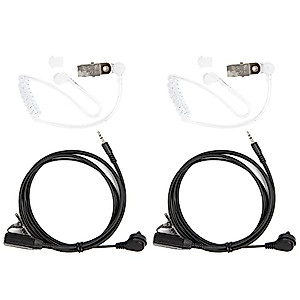 Walkie Talkie Headset for Cobra 1 Pin Acoustic Tube Earpiece with Mic Headsets with PTT Compatible with Cobra Talkabout CXT195 CX112 ACXT1035r ACXT145 ACXT545 PX655 RX385 RX685 Two Way Radio(2 Pack)