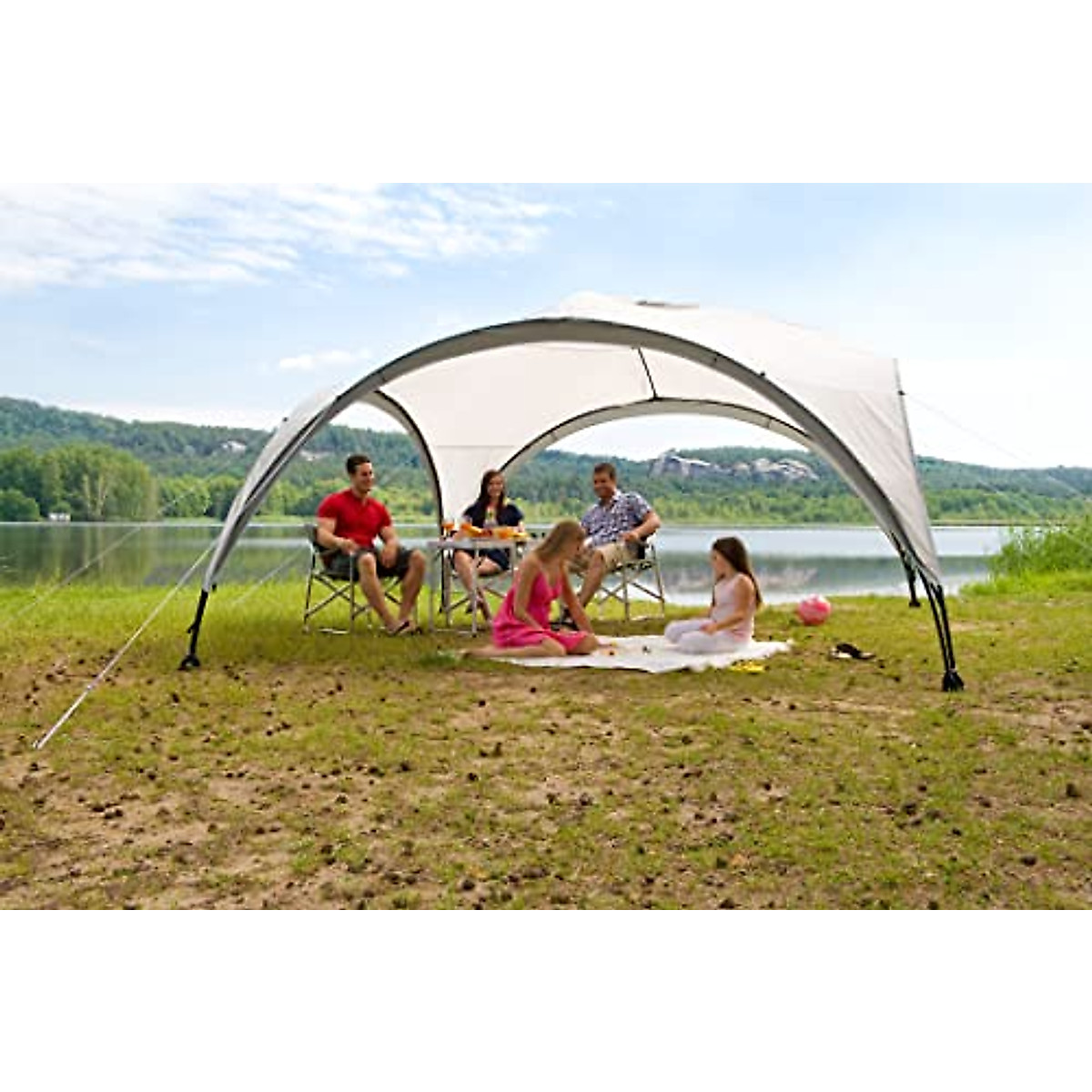 Coleman Gazebo Event Shelter XL 4.5 x 4.5 m for Festivals, Garden and Camping, Sturdy Steel Poles Construction, Large Event Tent with Sun Protection SPF 50+