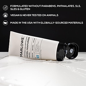 MARLOWE. Best Sellers Kit No. 203, Features Signature No. 102 Original Body Scrub Soap Bar, No. 121 Facial Cleanser & No. 123 Facial Moisturizer, Great Gift for Men