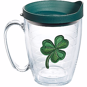 Tervis Shamrock Made in USA Double Walled Insulated Tumbler Cup Keeps Drinks Cold & Hot, 16oz Mug, Clear