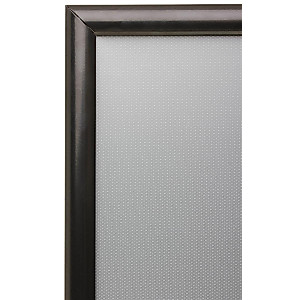 Displays2go 18 x 24 Snap-Open Poster Frame with Hinged Door, Front Loading, Thin 25mm Profile – Black (QCDSCN24BK)