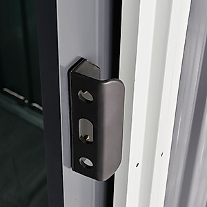 Outsunny 6' x 4' Backyard Garden Tool Storage Shed with Lockable Door, 2 Air Vents & Steel Construction, Black