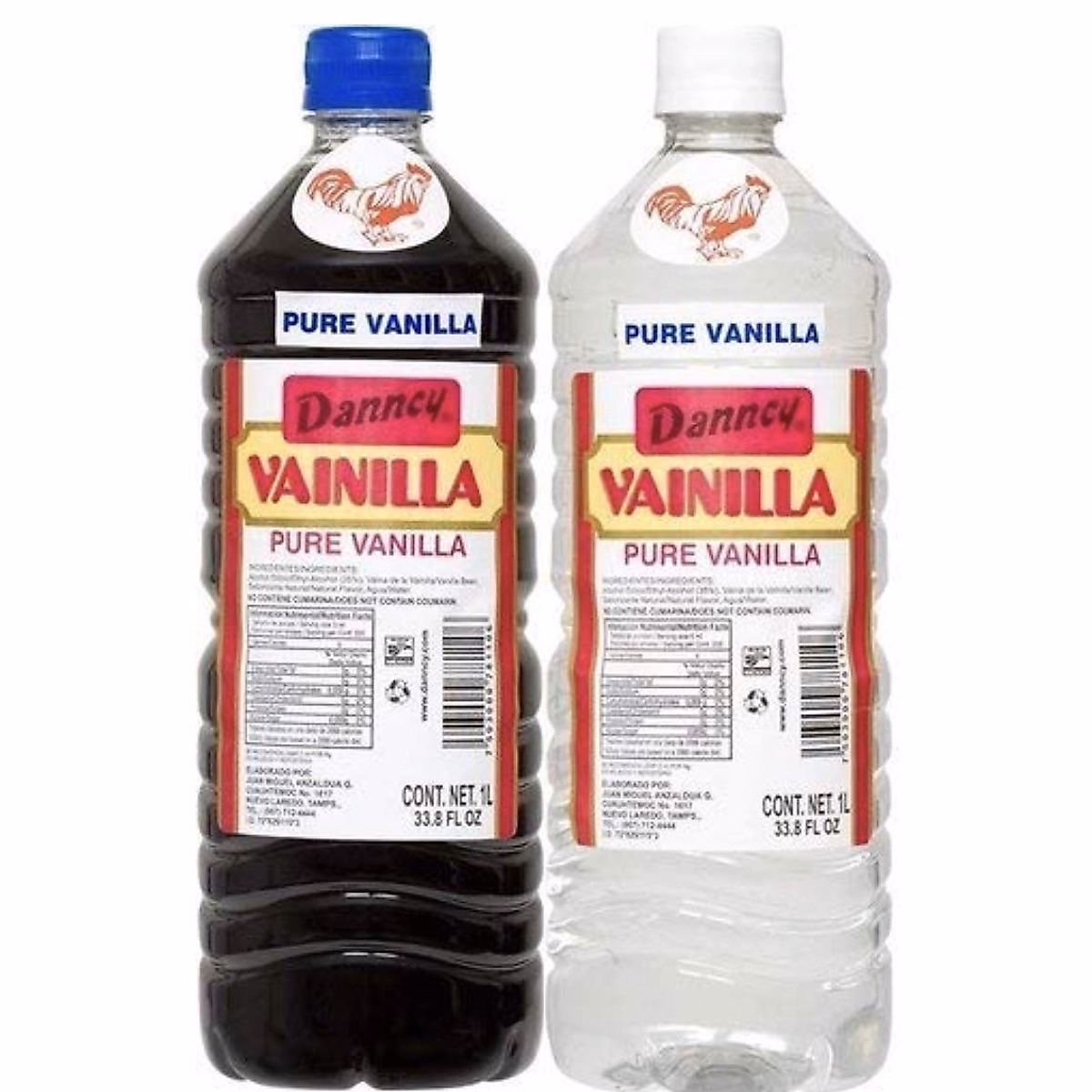 Danncy Pure Vanilla Extract From Mexico 33oz Each 2 Plastic Bottle Lot Sealed