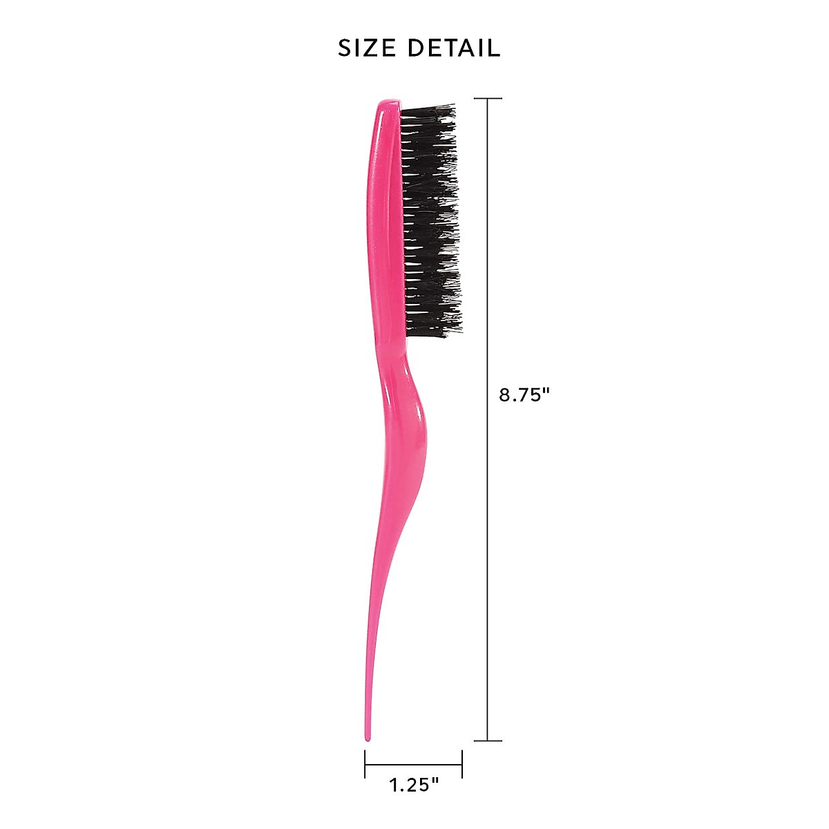 Cricket Amped Up Teasing Hair Brush - Adds Major Volume and Shine, Heat Resistant, Ideal for Slick Back, Updos & Detangling All Hair Types, with Ergonomic Handle and Sectioning Tip, Fuchsia