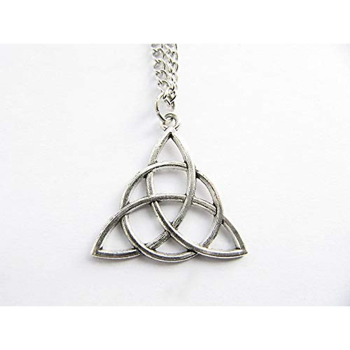 Silver Celtic Knot Triquetra Pendant Necklace // Alternative // Pagan // Charmed