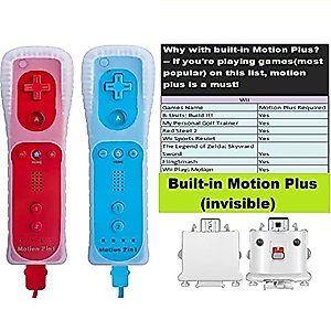 TechKen Wii Controller, Set of 2 Wii Remote with Nunchuck