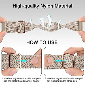 Meliya Bands for Gizmo Watch 3 2 1 / Gabb Watch, 20mm Quick Release Soft Nylon Sport Replacement Watch Strap for Verizon Gizmo Smart Watch 3 2 1 (Milk Tea)