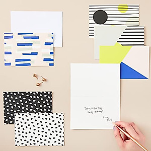 48 Pack Blank Greeting Cards with Envelopes for All Occasions, 6 Geometric Designs (4 x 6 In)