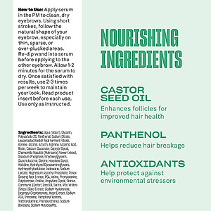 Babe Original Brow Serum For Thicker Looking Eyebrows - Brow Serum with Peptides, Castor Oil, Biotin, Repairing Amino Acids | 3mL size