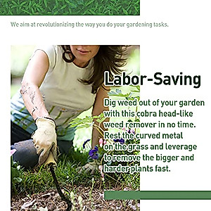 KROPEH Hand Weeding Weeder Tools Garden - with Ergonomic Handle - Dandelion Puller, Weed Removal, Pulling, Picker Tool for Gardening, Lawn, Farmland